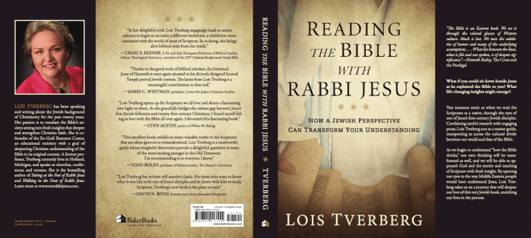 Reading the Bible with Rabbi Jesus - Cover! - Our Rabbi Jesus
